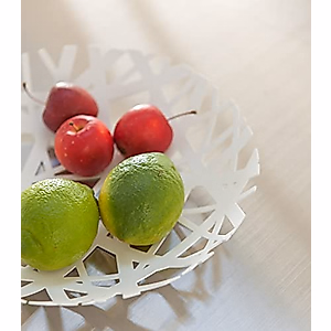 YAMAZAKI Home Bowl | Steel | Fruit Basket, One Size, White