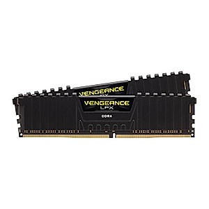 Corsair CMK8GX4M2A2400C16 Vengeance LPX 8GB (2x4GB) DDR4 DRAM 2400MHz (PC4 19200) C16 Memory Kit - Black