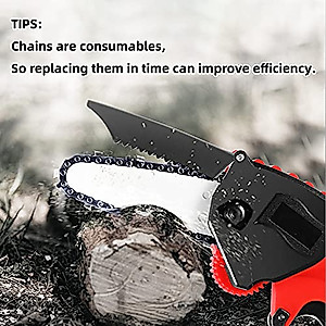 [2 Pieces] 6 Inch Mini Chainsaw Chain, 6 Inch Replacement Chains for Cordless Electric Portable Mini Chainsaw, FIFCHALL Guide Saw Chain for All 6-inch Mini Chainsaws for Wood Branch Cutting