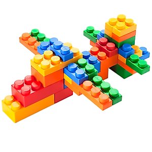 UNiPLAY Mix Soft Building Blocks - 24-Piece Set for Infant Early Learning, Cognitive Development, and Toddler Creative Play - Ages 3 Months+