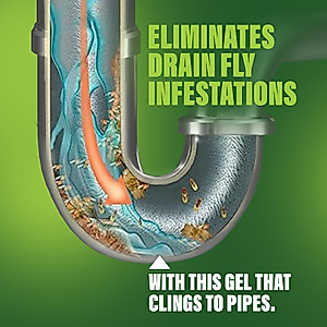 Green Gobbler Fruit Fly Goodbye Gel Drain Treatment | Drain Fly Killer | Fruit Fly Killer | Drain Flies Treatment | Fruit Flies Treatment | Drain Fly & Fruit Fly Eliminator (1 Gallon)