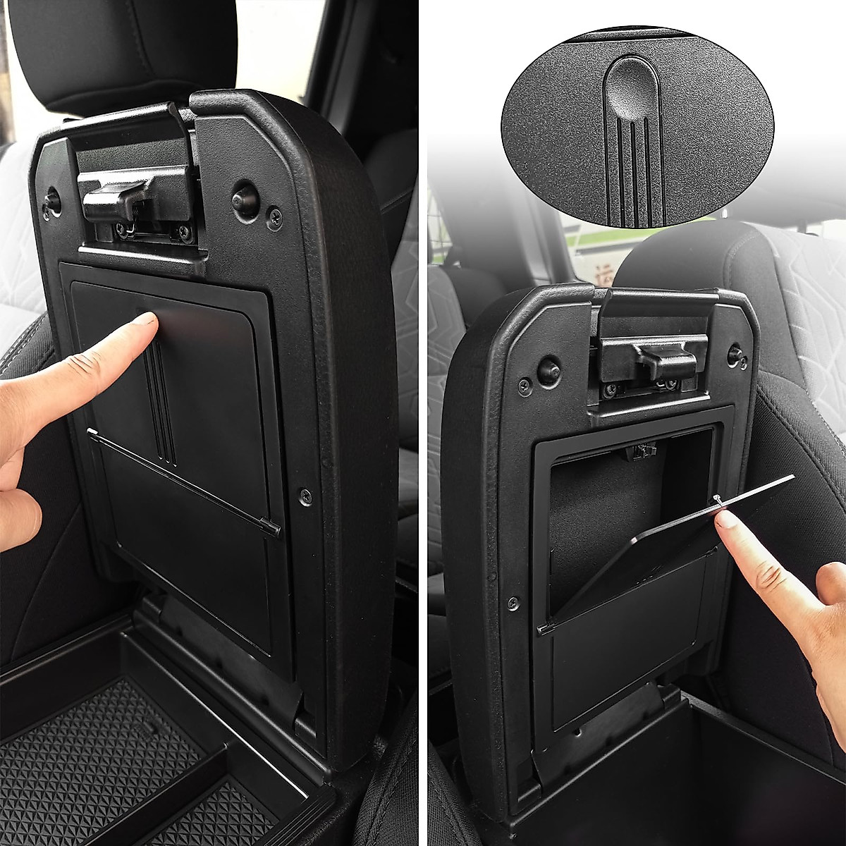 SDPVorn Hidden Storage Box for 2016-2023 Tacoma Center Console Armrest Organizer Secret Compartment 3rd Gen Accessories