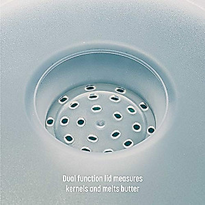 Goodful Silicone Popcorn Popper, Collapsible Hot Air Microwavable Popcorn Maker, Bowl Made without BPA, Teal