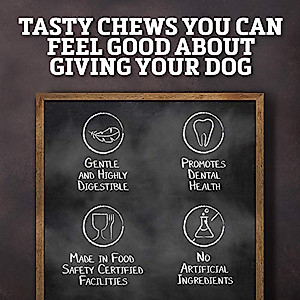 Buffalo Range Rawhide Dog Treats | Healthy, Grass-Fed Buffalo Jerky Raw Hide Chews | Hickory Smoked Flavor | Jerky Braids, 10 Count