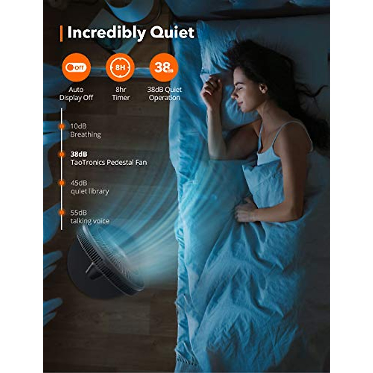 Oscillating Fan, Pedestal Fan with Remote Control, Quiet 9 Speed Levels 9-Hour Timer 3 Wind Modes 14-inch Adjustable Height, Electric Cooling Floor Fan for Bedroom, Standing Fan for Home Indoor Use