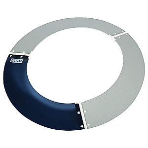 MSA 697410 V-Gard Sun Shield - Standard V-Gard Hat/Full Brim Attachment, Polyurethane Brim Extender, Smoke-Tinted Lexan, Added Sun & Heat Protection, Reusable & Replaceable Hard Hat Accessory