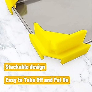 12 Pcs Tray Stackers for Freeze Dryer Trays Accessories, Tray Stackers Compatible for Harvest Right Trays Reducing Space (Yellow)