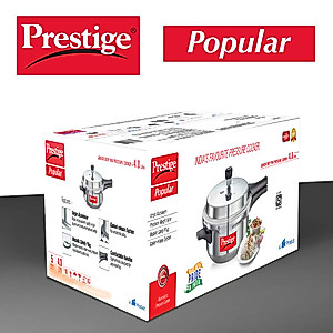 TTK Prestige 10025 Pressure Cooker, Junior, Silver