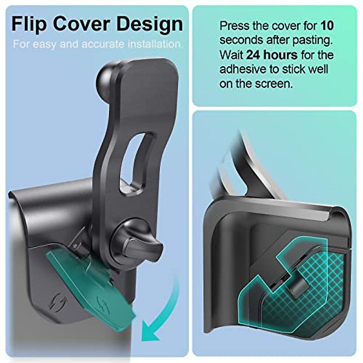OQTIQ for Tesla Phone Mount for MagSafe Model 3 / Y Accessories Magnetic Car Phone Holder Flip Cover Design 360° Free Rotation for iPhone 14 13 12 Pro Max Mini All Phones Compatible with MagSafe Case