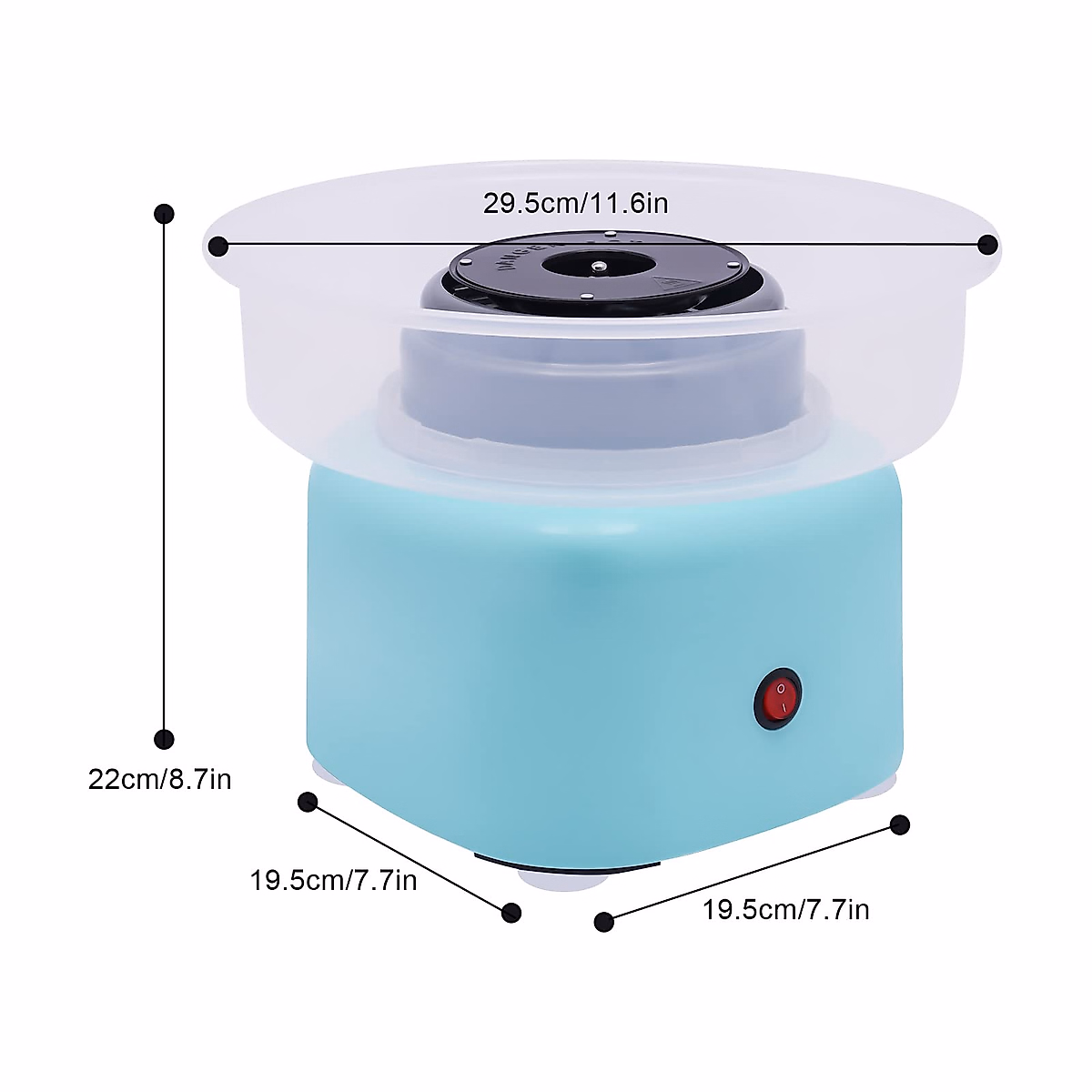 SNKOURIN Cotton Candy Machine, Electric Cotton Candy Maker with Sugar Scoop and Candy Sticks, Nostalgia Cotton Candy Machine for Kids Birthday Family Party Gift