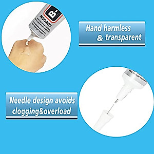 B-7000 Super Adhesive Glue, Industrial Strength B7000 Glues Paste for Rhinestones Crafts, Clothes Shoes, Fabric, Jewelry Making, Cell Phones, Tablet, Wood, Rubber, Leather Textile (2x50 ml/2.1 oz)