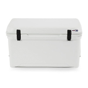 Engel Coolers ENG65 Cooler | 70 Can High Performance Durable Seamless Rotationally Molded Ice Box for Camping, Hunting, and Fishing - White