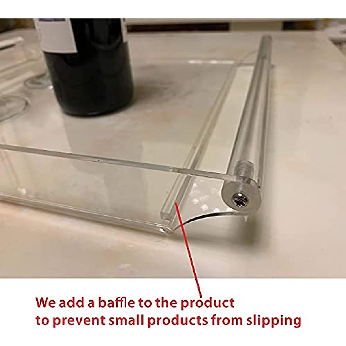 Clear Serving Tray-16" x12" Large Acrylic Tray for Coffee Breakfast Tea Food Butler-Decorative Display Tray,Countertop Decorative Tray,Vanity Tray with Handles by Cq acrylic