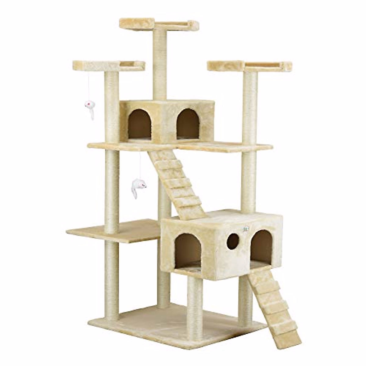 Go Pet Club Cat Tree, 50W x 26L x 72H, Beige