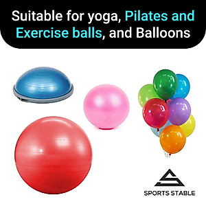 Sports Stable Exercise Ball Pump, Dual Inflation Manual Air Pump for your Gym Ball, Swiss Ball, Yoga ball, Pool Inflatables and Party Balloons