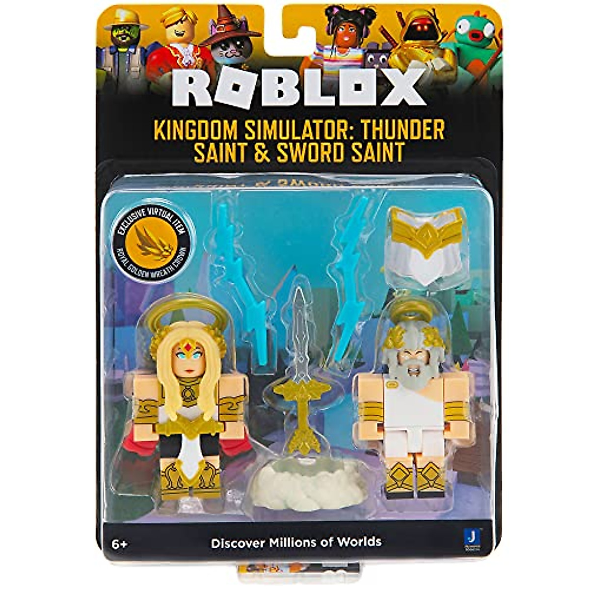 Roblox Celebrity Collection - Kingdom Simulator: Thunder Saint & Sword Saint Game-Pack [Includes Exclusive Virtual Item]