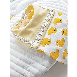 QWINEE Cartoon Dog Tank Top Cute Sailor Collar Dog Vest Cat Tee Shirt for Small Medium Dog Puppy Kitten Yellow XL