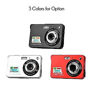 Andoer Digital Camera Mini Pocket Camera 18MP 2.7 Inch LCD Screen 8X Zoom Smile Capture Anti-Shake with Battery