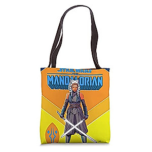 Star Wars The Mandalorian Ahsoka Tano Retro Comic Book Cover Tote Bag