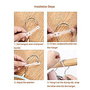 XXhailan 30 PCs Windproof Buckles Strong Toughness Non-Slip Silicone Fixing Buckle for Clothes Hanger Wiring Tube Outdoor Indoor