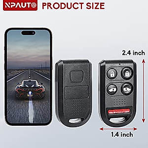NPAUTO Key Fob Replacement for Honda Odyssey 2005 2006 2007 2008 2009 2010 - Keyless Entry Remote Car Control Key Fobs (OUCG8D-399H-A, 72147-SHJ-A21, 5 Buttons)