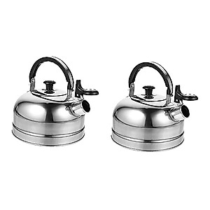 Abaodam 2pcs sound pot glass coffee pot indoor heater glass coffee maker coffee percolator electric tea pots for stove gas stove tea kettle Thicken Water Kettle Boil Water Kettle handle