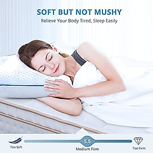 BedStory Queen Mattress, 12 Inch Gel Memory Foam Hybrid Mattress in a Box, Queen Size Mattress with Individually Wrapped Pocket Coils for Supportive and Pressure Relief, Made in USA