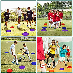 UQXY Spot Markers 10 Inch Non Slip Rubber Agility Markers Flat Field Cones Floor Dots for Soccer Basketball Sports Speed Agility Training and Drills (6PCS)
