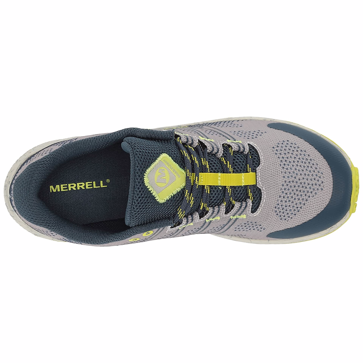 Merrell Moab Flight Low Hiking Shoe, Grey/Navy/Citron, 4.5 US Unisex Big Kid
