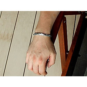 COSUMOSU Sterling Silver Southwest Native American Eagle Hawk Cuff Bangle Bracelet Adjustable