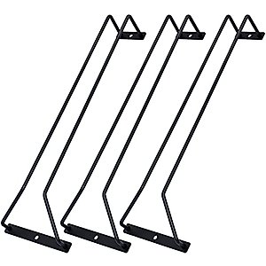 ZOOHOT 35.5cm Wine Glass Rack - Under Cabinet Stemware Wine Glass Holder Glasses Storage Hanger Metal Organizer Black (1 Rows, 3 Pack)