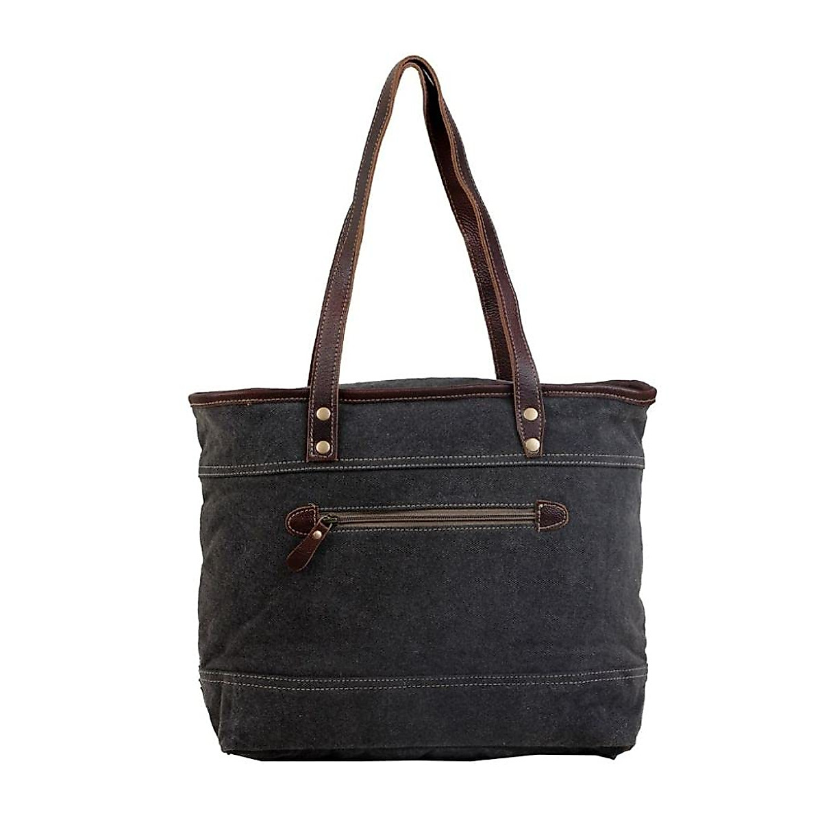 Myra Bag Go Trendy Tote Bag Upcycled Cotton & Leather S-2807