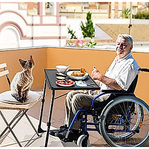 Totnz TV Tray Table, Folding TV Dinner Table Comfortable Folding Table with 3 Tilt Angle Adjustments for Eating Snack Food, Stowaway Laptop Stand (2 Pack)