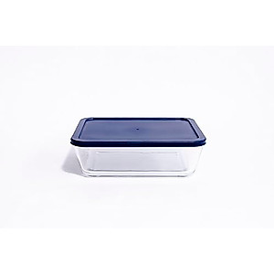 DURA LIVING 4-Piece Glass Food Storage Container (2 Containers + 2 Lids) | 11-Cup Rectangular, Leakproof | Microwave, Freezer, Oven & Dishwasher Safe | Ideal for Meal Prep & Pantry Organization