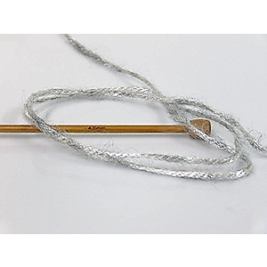 Rock Star, Silver Gray, Metallic Shine, Soft Nylon Merino Wool Acrylic Blend Yarn, 50 Gram