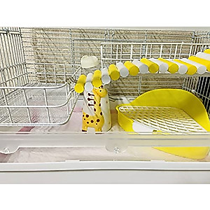 WOLEDOE Rat Cage Platform, All-Metal Basket Chew-Proof Design, Chinchilla Toys and Cage Accessories Ledge Ramp fit Ferret, Guinea Pig, Sugar Glider