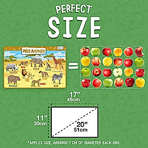 merka Kids Placemats for Dining Table Placemats for Kids Toddler Placemats for Dining Table Set of 4 Wipeable Non-Slip Silicone Mats