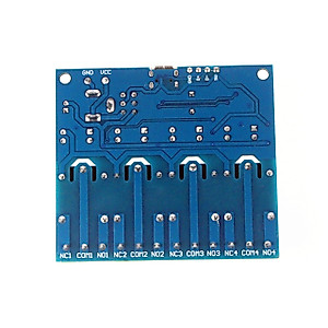 NOYITO 4-Channel Micro USB Relay Module USB Smart Control Switch USB Intelligent Control Switch