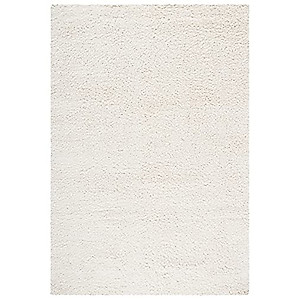 SAFAVIEH California Shag Collection Area Rug - 8' x 10', Ivory, Non-Shedding & Easy Care, 2-inch Thick Ideal for High Traffic Areas in Living Room, Bedroom (SG151-1212)
