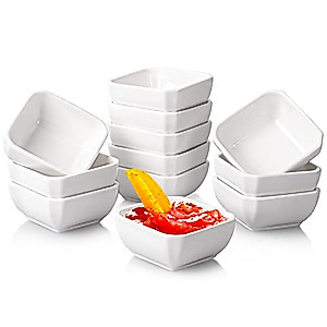 Taeochiy 12 Pack Ceramic Dipping Bowls, 3 Oz Soy Sauce Dish, Small Dip Bowls Set for Sauce, Side Dish, Condiments, Sushi, Ramekins Oven Safe