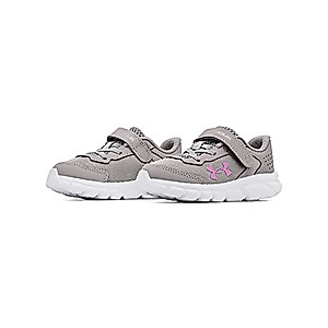 Under Armour Girls' Infant Assert 9 Alternate Closure, Gray Wolf (100)/Pacific Purple, 5K M US