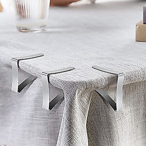 Tablecloth Clips, 24 Pack Stainless Steel Heavy Duty Picnic Table Cloth Clips, Outdoor Picnic Tables Cover Holders for Dining Restaurant Marquees Weddings Graduation Party, Thickness Below 1.4''