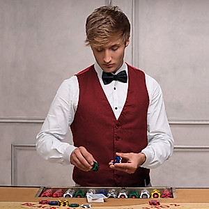 Brybelly Formal Black Casino and Poker Dealer Pre-tied Adjustable Bow Tie