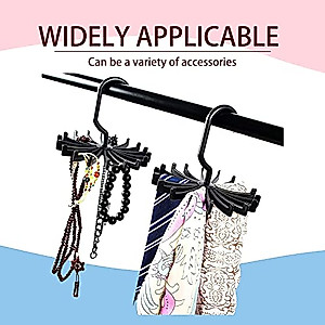 2Pack Circular Tie Hanger Updated Twirl Tie Rack Adjustable Twirl Tie Rack Tie Belt, Multipurpose Organizer for Closet Storage