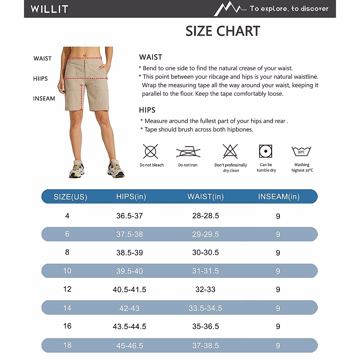 Willit Women's Golf Hiking Shorts 9" Quick Dry Athletic Long Summer Shorts Pockets Water Resistant Khaki 8