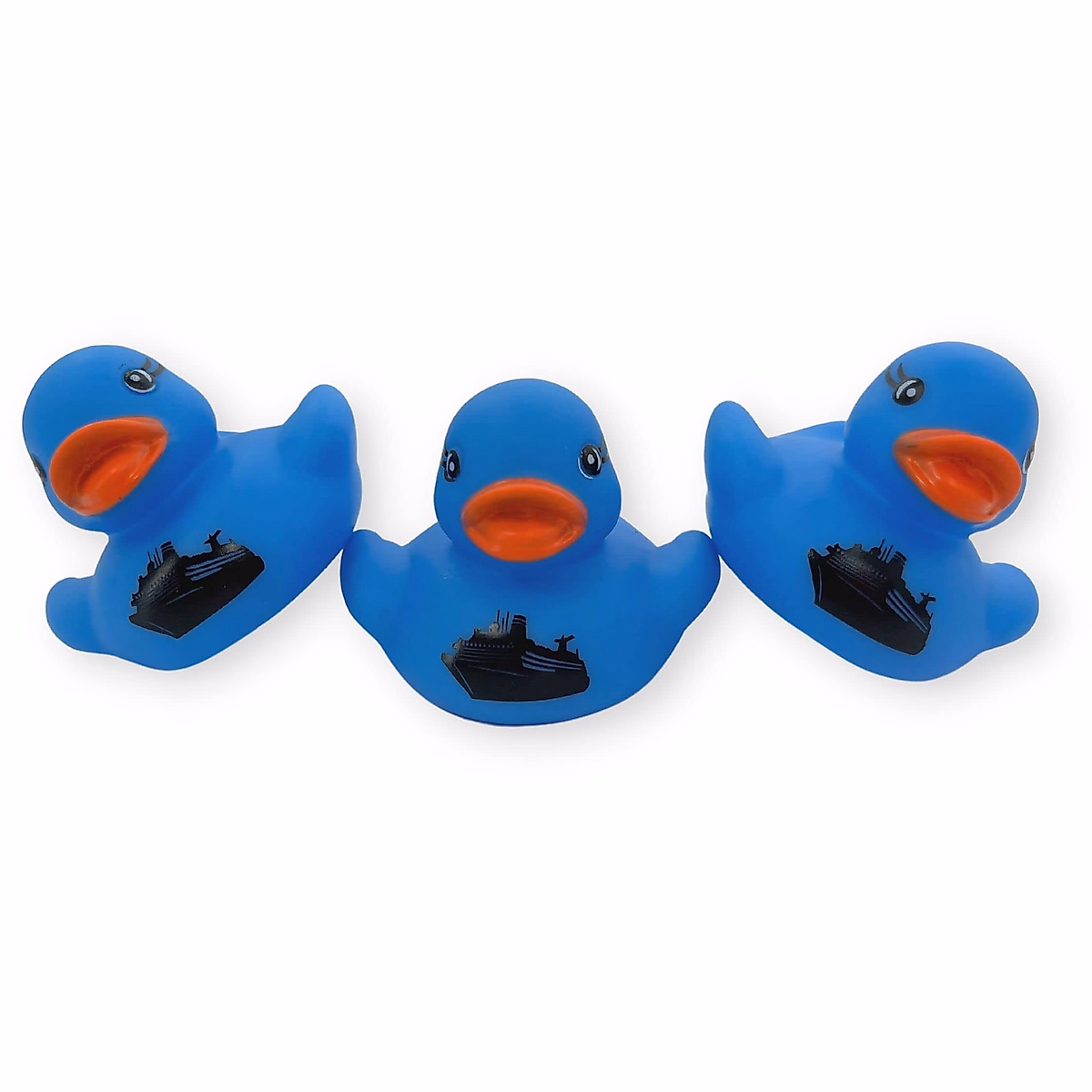 Cruise Ship Cruising Ducks Rubber Duck | Bulk 20 Pack | Rubber Ducky 2.25 inches Wide and 1.75 inches Tall | Use with Cruising Duck Tags | Carnival Blue with Ship