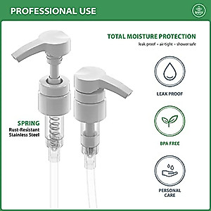 Universal Shampoo/Conditioner Pump for Bottle, 1 L/33.8 oz., Piece 2 White