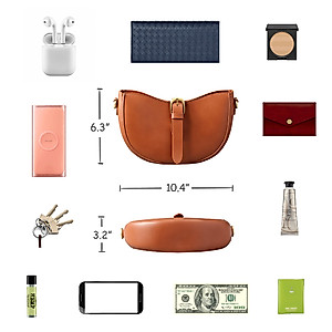 Vegan Leather Vintage Shoulder Bag For Women (Black)