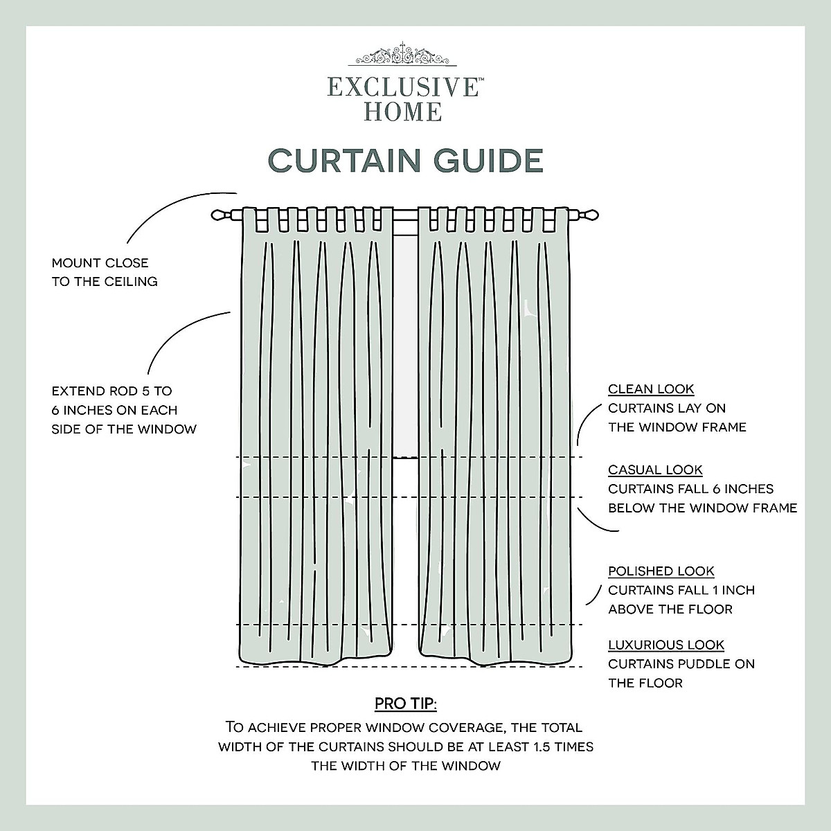 Exclusive Home Cabana Solid Indoor/Outdoor Light Filtering Hook-and-Loop Tab Top Curtain Panel Pair, 54"x84", Winter White