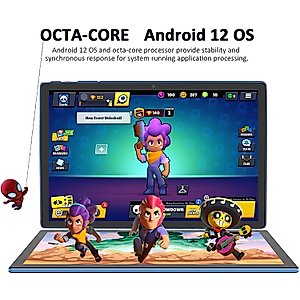 GOODTEL Android Tablet 10 Inch Tablet Octa-Core Processor 64 GB ROM Tablets, Smart IPS, 8000 mAh, Camera 5 MP + 8 MP, WiFi | Bluetooth, Tablet with Keyboard + Mouse (Blue)